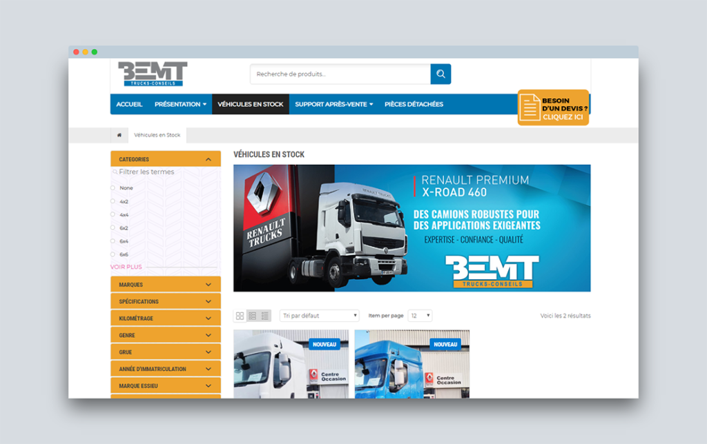 BEMT-Trucks Conseils - Agence Web à Abidjan | Création Site Internet ...